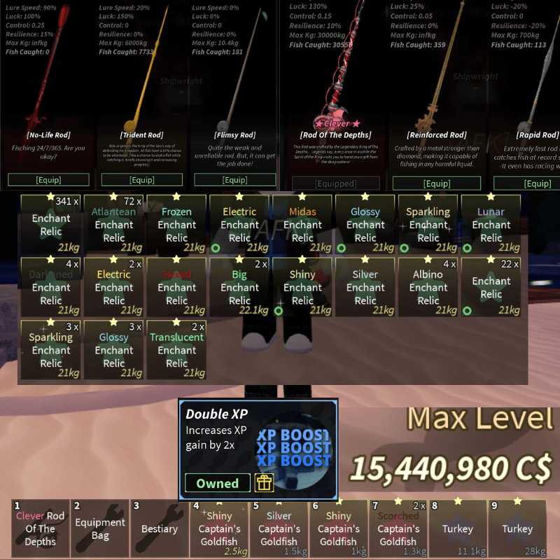 ID169Fisch: Level 750 Max 15M4 C$ - No-Life Rod , Rod of the Depths ...