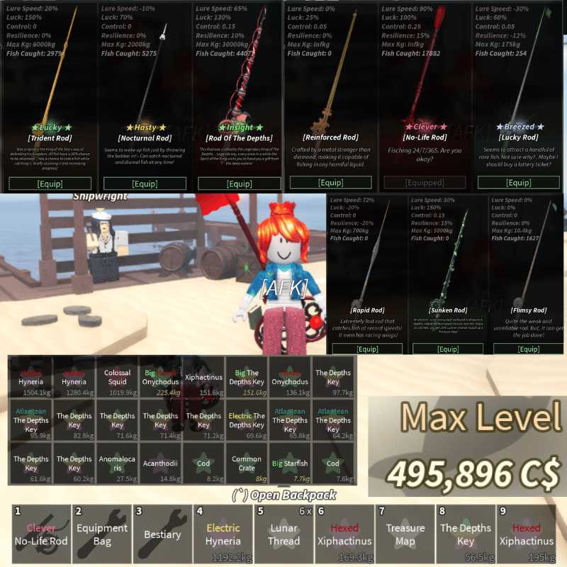 ID138Fisch: Level 750 Max - No-Life Rod , Rod of the Depths,Trident Rod ...