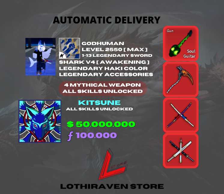 [Blox Fruits] Race Shark V4 (Awakening) | Kitsune | Lv. 2550 | Hallow ...