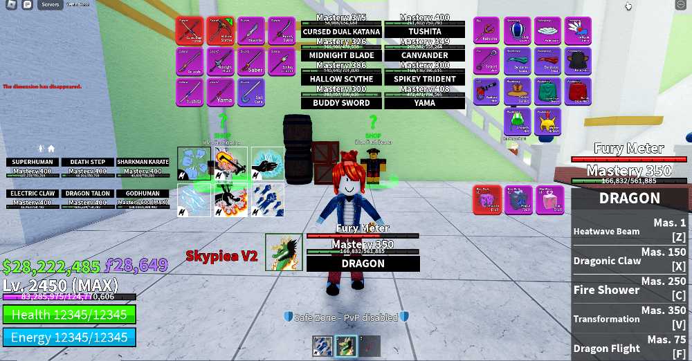 [Blox Fruit] Lv.2450 | Dragon | Weapons skills unlocked | Unverified ...