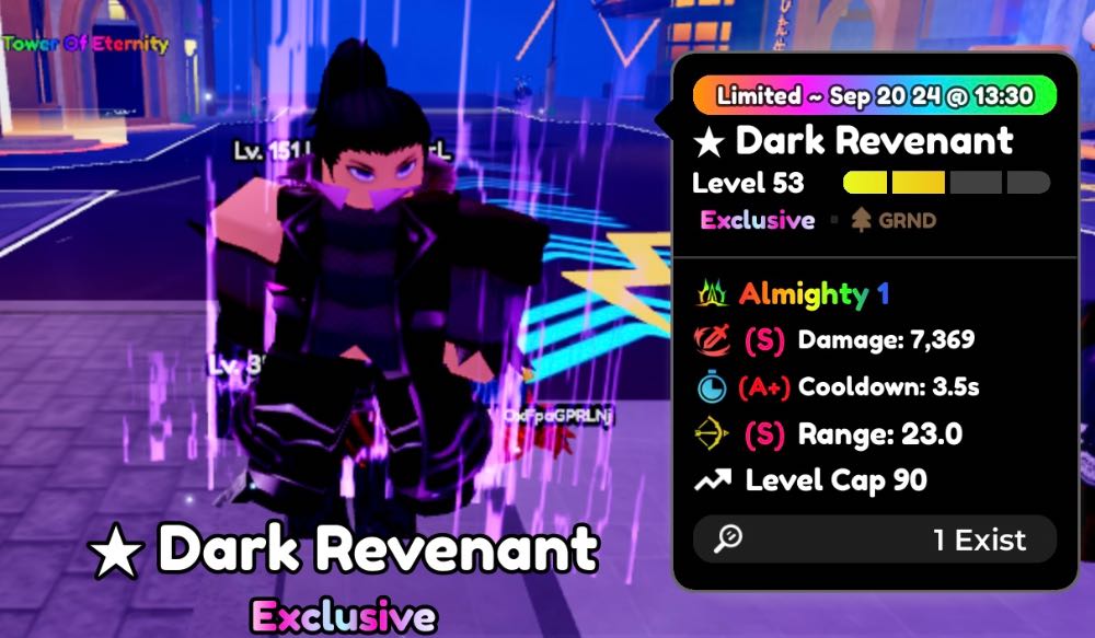 [INSTANT DELIVERY] ALMIGHTY DARK REVENANT S A+ S Stats - [ANIME ...