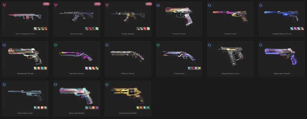 15 SKINS+GAIA VENGEANCE ARES+REAVER VANDAL+ORIGIN VANDAL+FINESSE ...