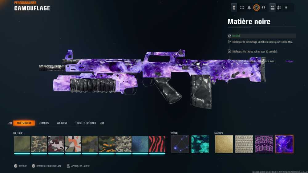 BO6 ; Level 55/ Alls Base Guns Dark Matter/ Big Ratio/ Challenge ...