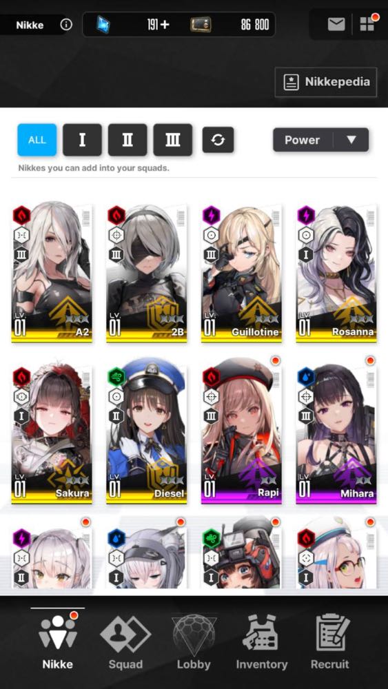 Global | Lvl:6 |SSR: 2B+A2 (Nier:Automata )+Sakura+Rosanna+Diesel ...