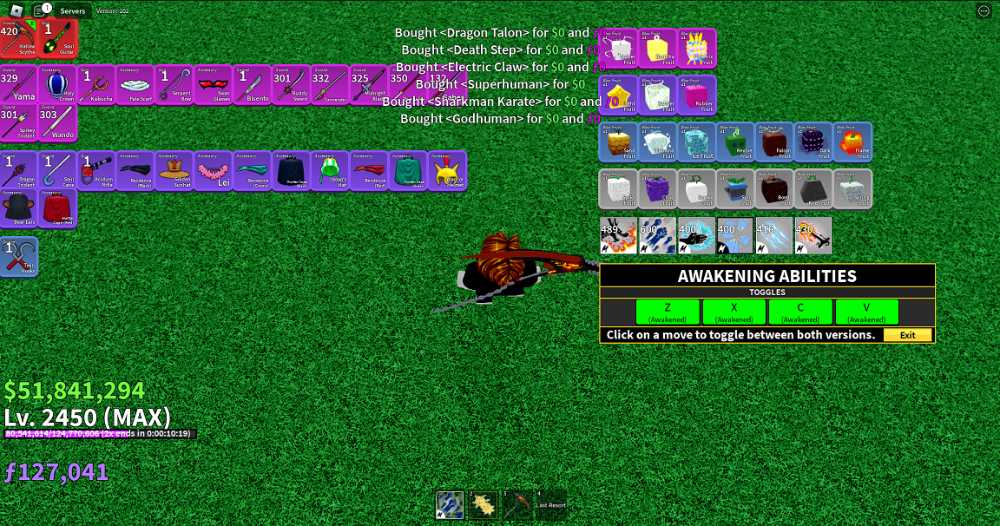 Blox Fruits| Lv2450 | Godhuman + Hallow Scythe + Soul Guitar| Quake ...