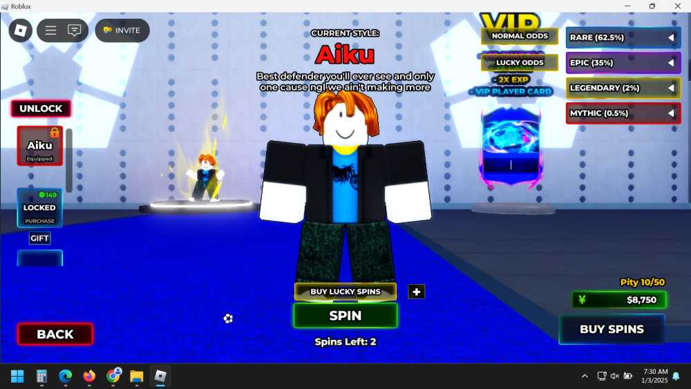 100% [Instant] [BL:R] Aiku Style | Starter Account | Blue Lock: Rivals ...