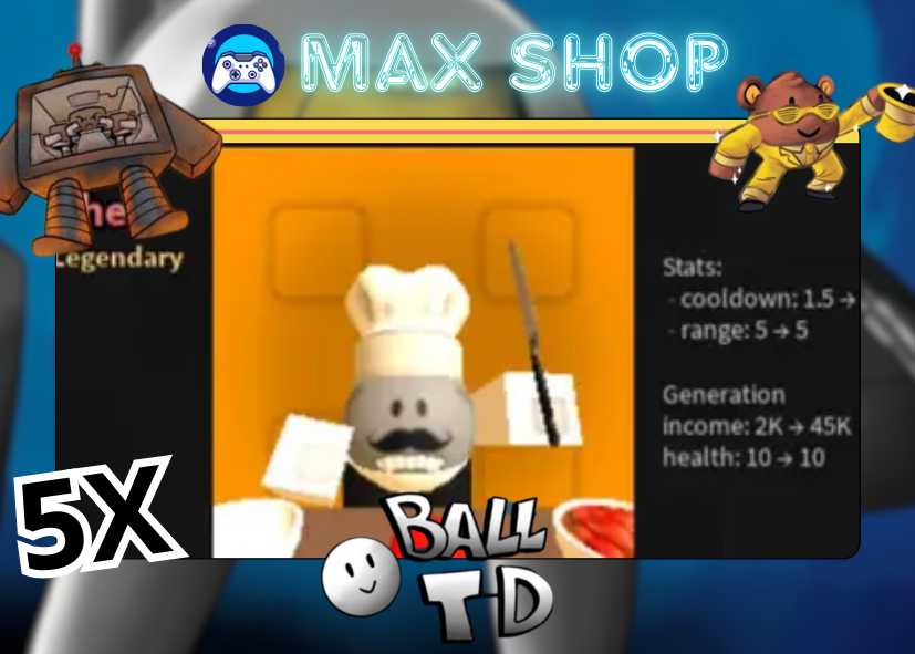 5x Legendary Chef - Ball Tower Defense | Best Deal