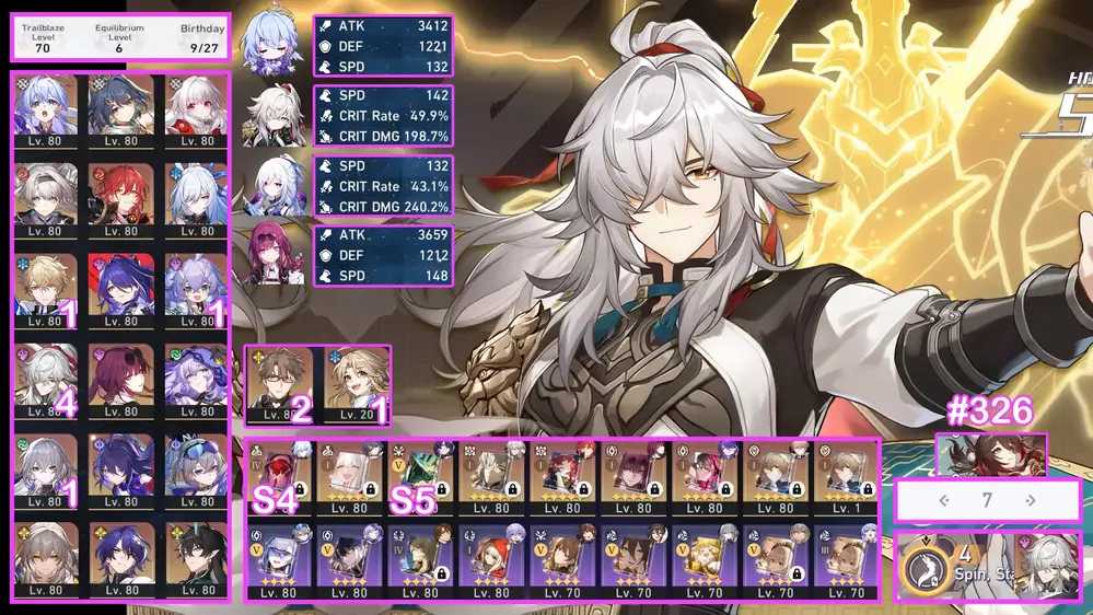 【Asia | TL70】Jing Yuan E4 (LC) + Kafka (LC) + Yunli + Robin + Firefly ...