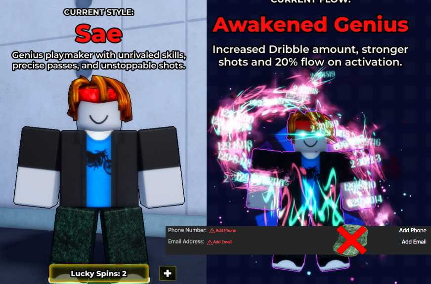 ROBLOX Blue Lock: Rivals (Sae Awakend Geninus)