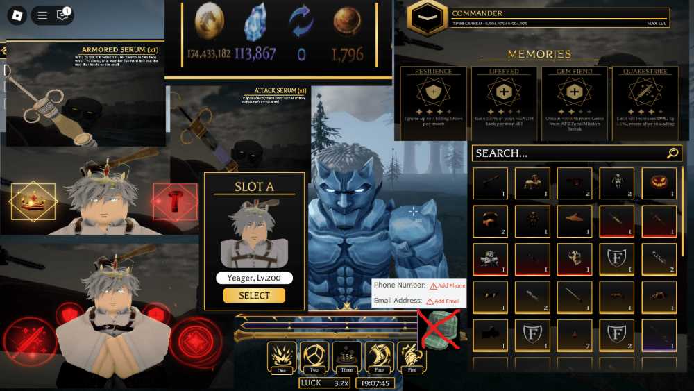 Attack on Titan Revolution Lv.200(Max) (Armored Serum x1) Yeager ...