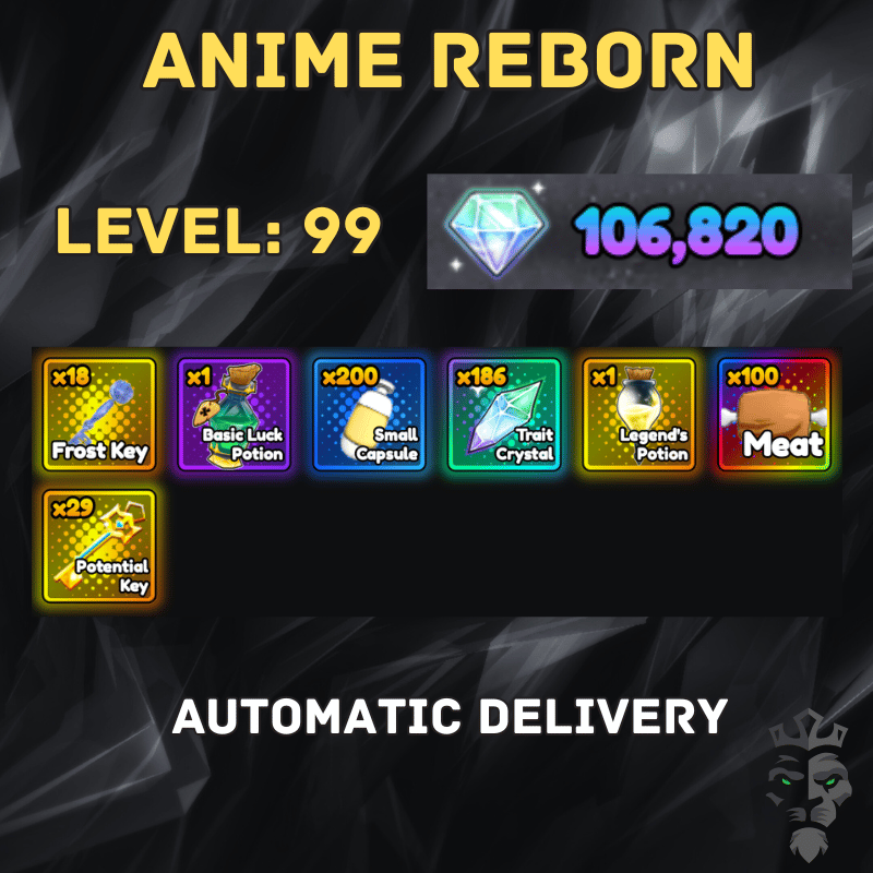 AR22106k Gems,186 Trait Reroll Anime Reborn Instant Delivery