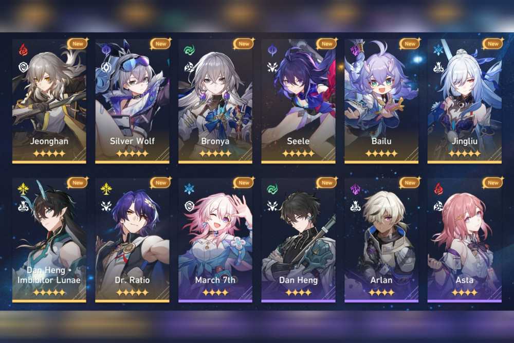 Asia | Dan Heng IL + Sign ⭐, Jingliu + Sign ⭐, Seele + Sign ⭐, Silver ...