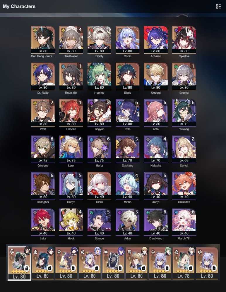 Instant Delivery - Asia TL 70 28x 5⭐ Firefly+LC, Robin+LC, Ruan Mei E1 ...