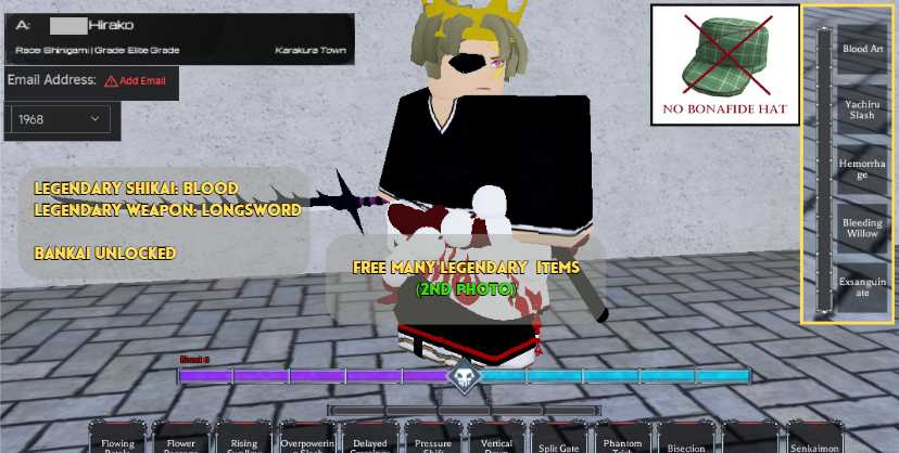 TYPE SOUL Soul Reaper (Instant Delivery / Blood / Bankai Unlocked / Leg ...