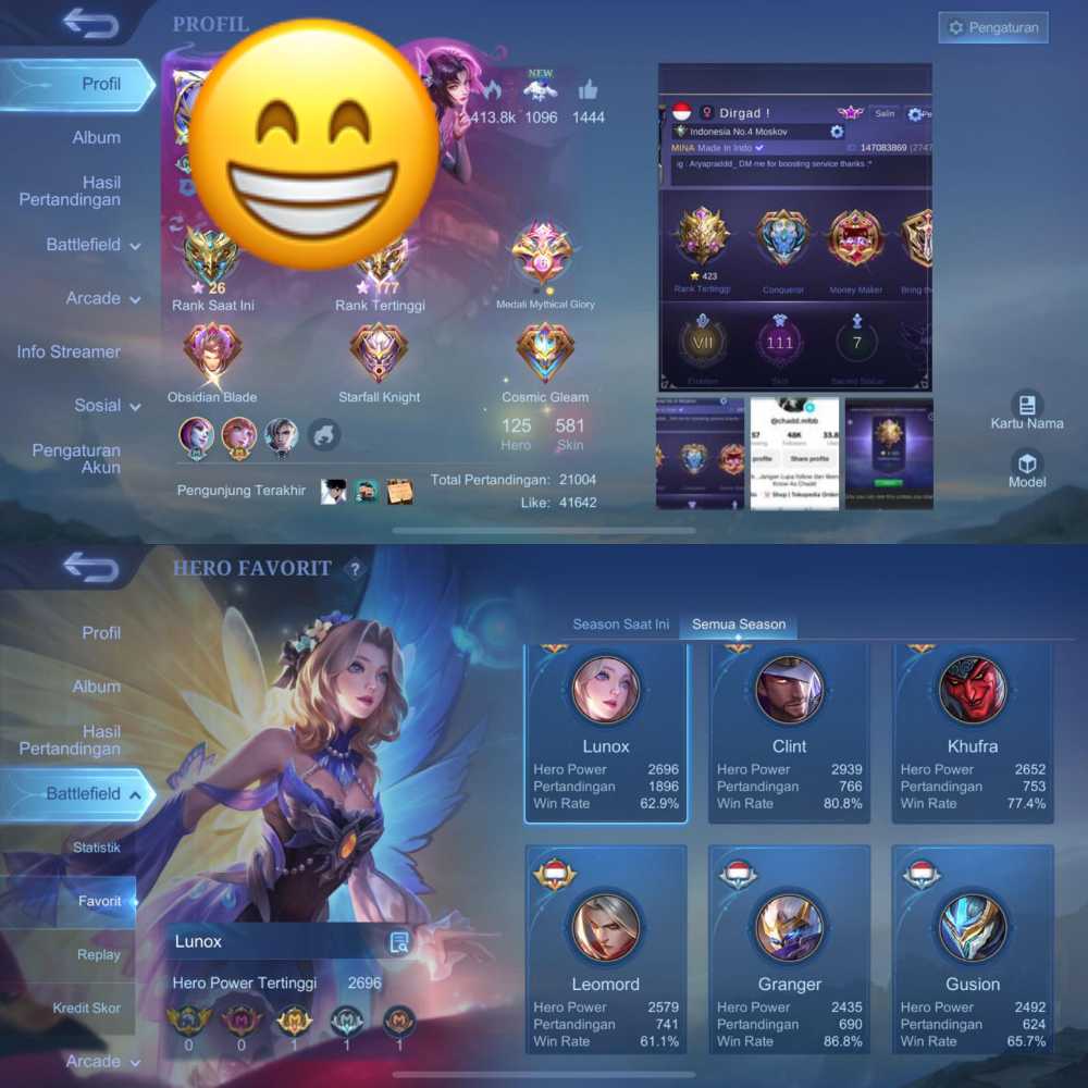 581 Skins. High win rate. 5 Legend. 7 Collector. Chou Dawning. 2 ...