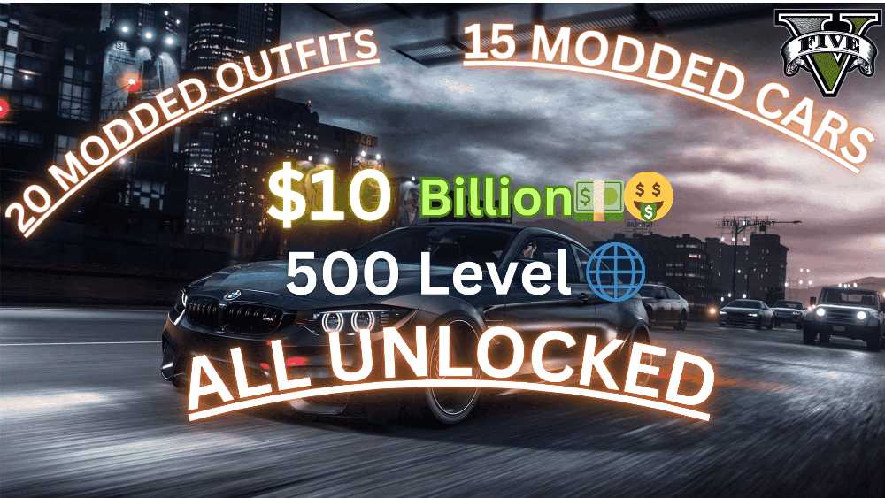 [ PC ⸱ GTA V ⸱ Steam] ⸱ $10 Billion Cash, Level 500 , 20 Modded Outfits ...