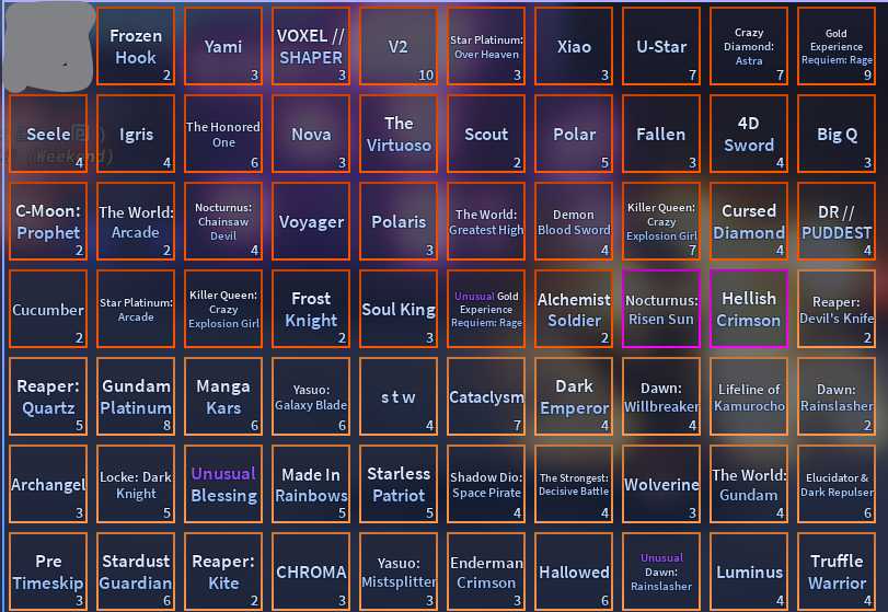 Mythic and Legendary Skins (CHECK DESC) | AUT | A Universal Time | Roblox