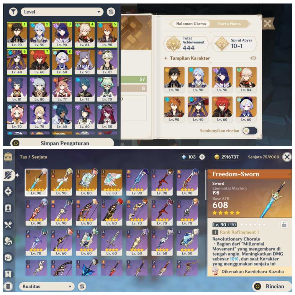 Code 01 | Zhongli Raiden Shogun Kazuha signature ayato childe etc ...