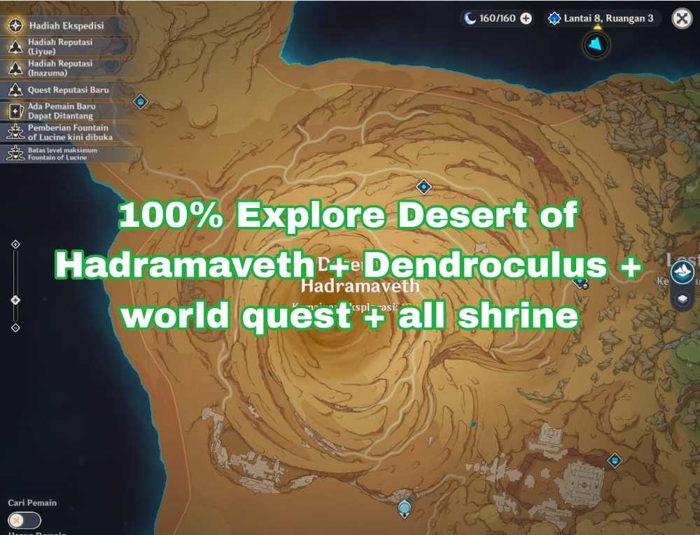 100% Explore Sumeru Forest+Desert+Hadramaveth+ New Map 3.6 + Lv Max ...