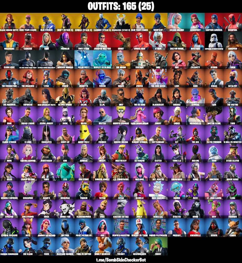 Outlook+Super Deluxe Stw, 165 skins, 2075 v-bucks, Black Widow Outfit ...