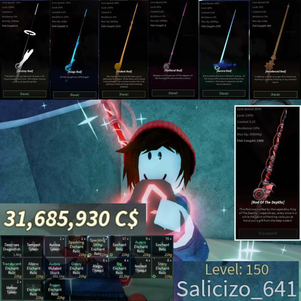 Rod Of The Depths | Trident Rod | Kings Rod | Aurora Rod | Destiny Rod ...