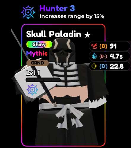 Shiny Skull Paladin EVO Roblox - Anime Defenders