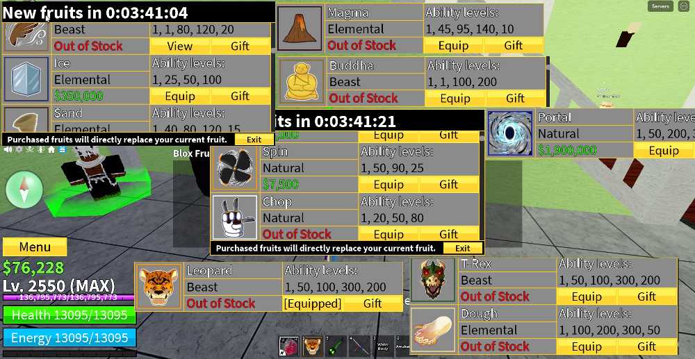 Max Level, Sanguine Art, Shark/Angel/Rabbit v4, Many HIGH PERMS FRUITS ...