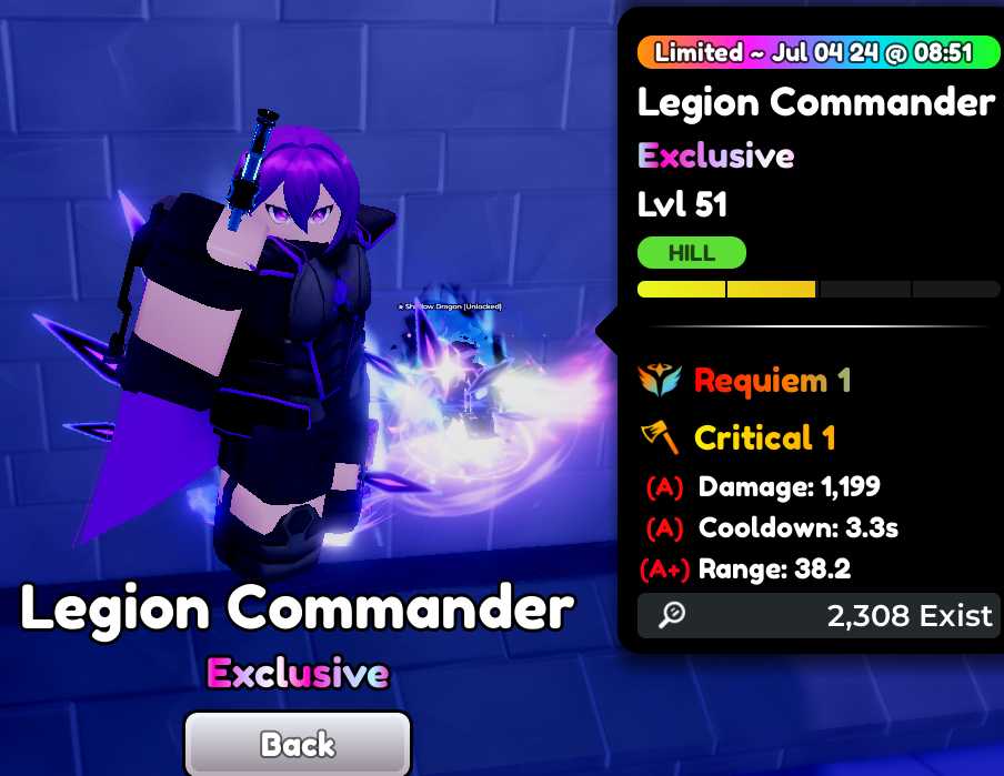 Legion Commander Double Trait Requiem + Critical Anime Defenders