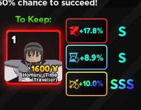 Homuru (Time Traveller) SSS Range Good Stat | Anime Adventure