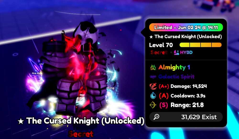 Almighty The Cursed Knight ( Unlocked ) | Anime Defender