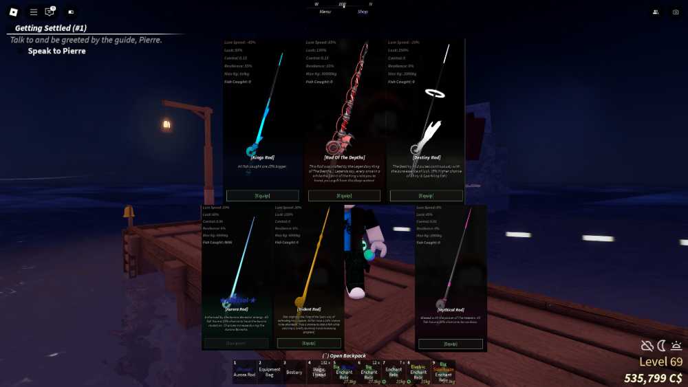Account FISCH |Rod Of The Depths | Trident Rod | Kings Rod | Aurora Rod ...