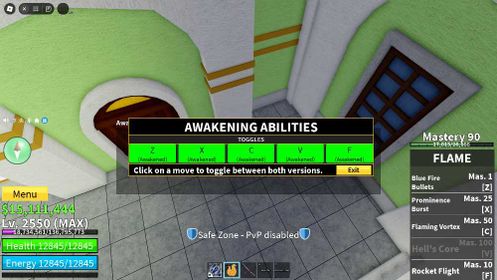 [Blox Fruits] Level 2550 | Full Flame Awakened | Sanguine Art | Rabbit ...