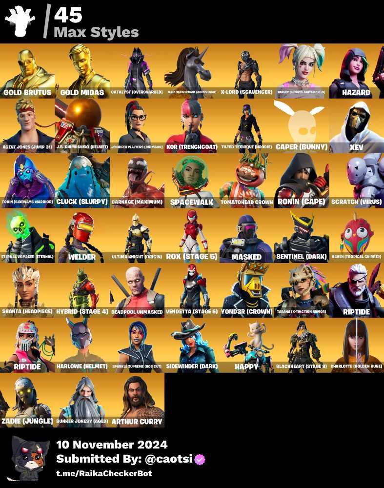 209 skins | Travis Scott | Gold Brutus | Gold Midas | Fixer | Sultura ...