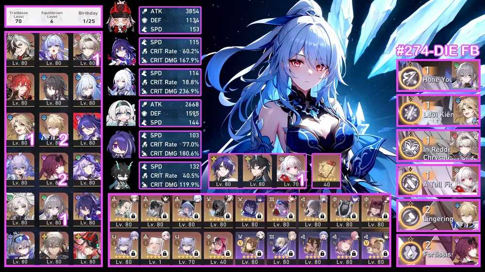 【Asia | TL70】Firefly E1 (LC) + DanHeng IL (LC) + Jingliu (LC) + Seele ...