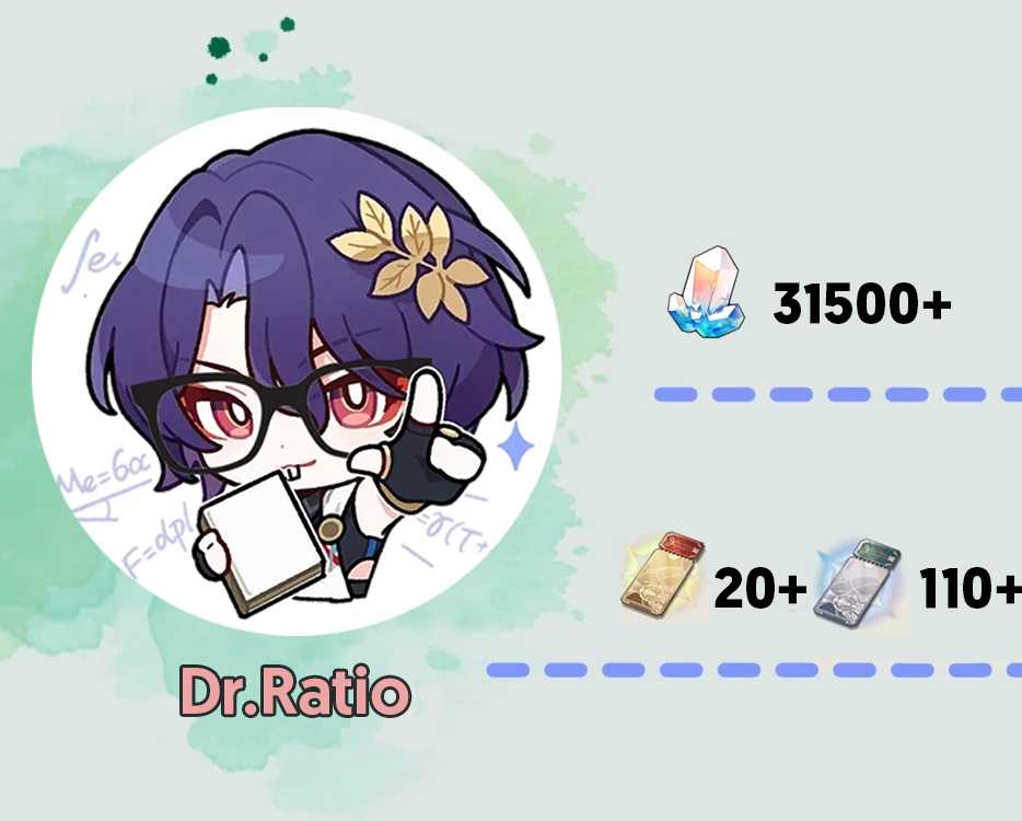 [Asia/340+ Draws/TL49] Dr.Ratio + 31500-32000 Stellar Jade | Rail Pass ...