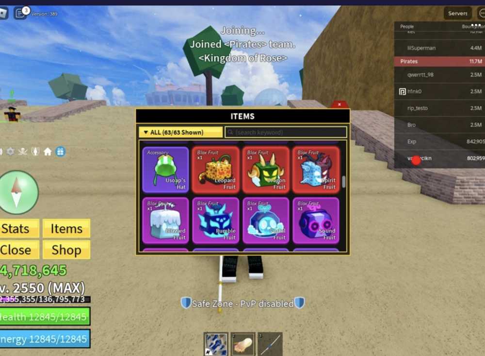 Blox Fruits / Dragon Inventory / Unlinked / NBR30