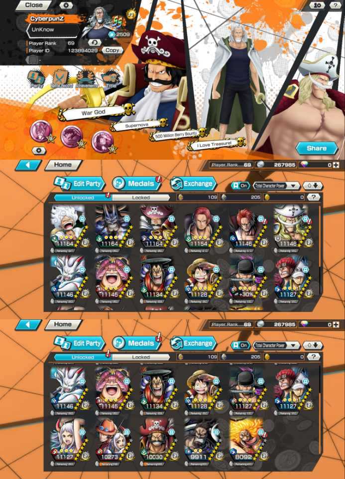 IOS+Android-17 Ex(KidLaw+Luffy Nika+Kaido V3+Roger V2+Shank V3+Shank V2+White Beard+Yamato V2 ...