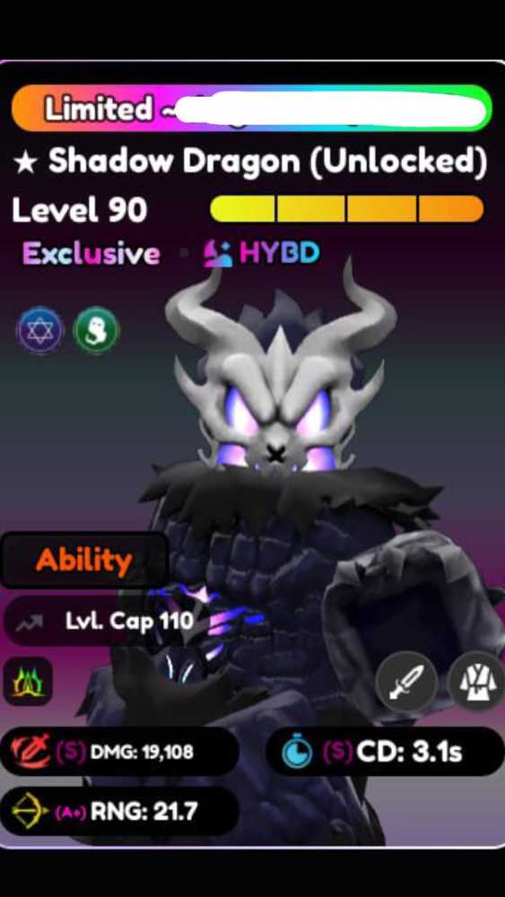 Anime Defender Shadow Dragon Evo