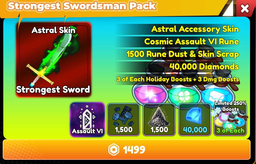 Anime Champions Simulator - Strongest Swordsman Pack【1499R】