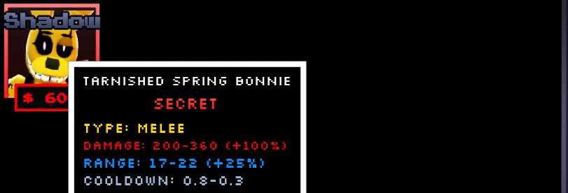 Tarnished Spring Bonnie (Shadow) - Five Night TD