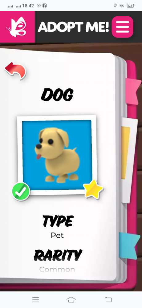 Dog MFR Adopt Me Pets Item Roblox