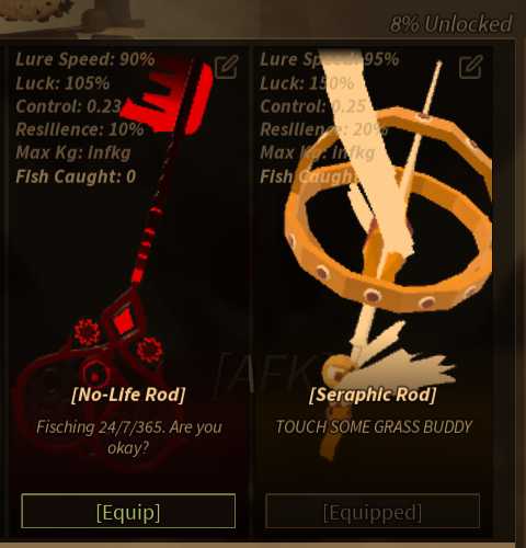 fisch Level 1000(Max) Seraphic Rod + No Life Rod + x2 exp 33m+ money ...