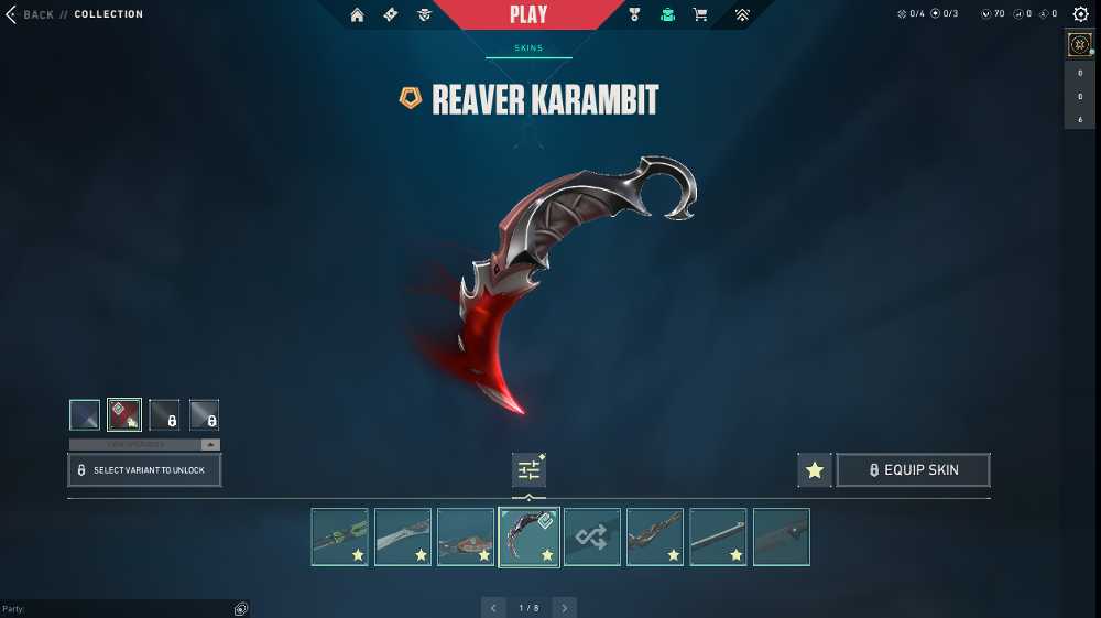 52 skins RGX 11z Pro Firefly - Reaver Karambit - Celestial Fan - Sovereign Sword - Reaver Vandal ...