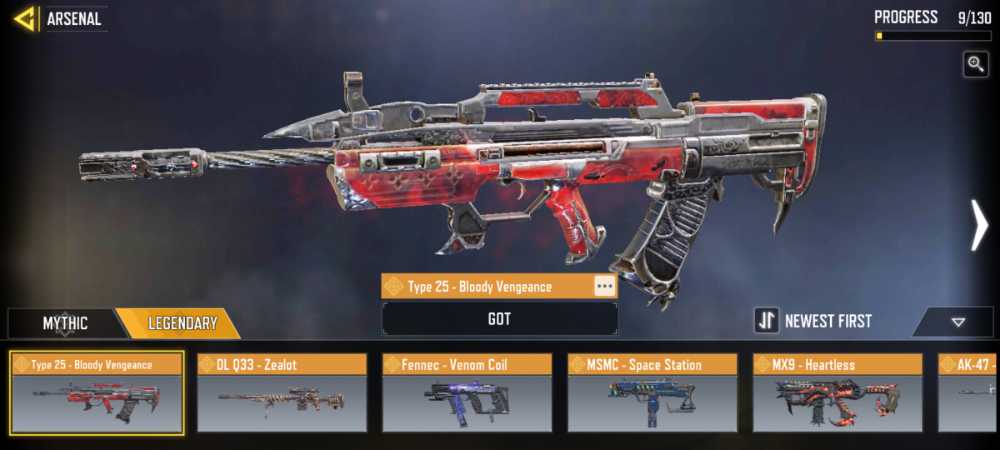 Mythic M13 Morningstar lvl 3, Ak47 frostbrand 9 legendary guns 2 ...