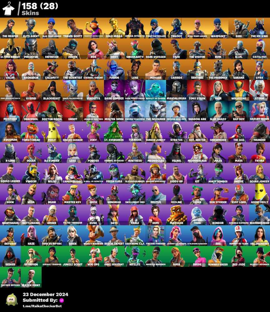 158 SKINS TRAVIS SCOTT THE REAPER TAKE THE L FISHSTICK (WORLD CUP) OMEGA (STAGE 5) STW OLD TIDY ...