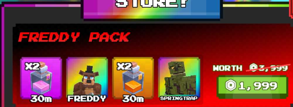 Freddy Pack【1999R】Pixel Tower Defense 24/7 Deli Team