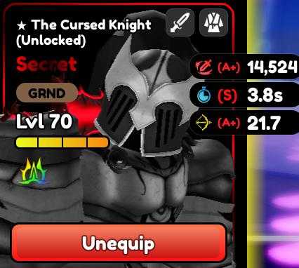 The Cursed Knight Trait Almighty Good Stat