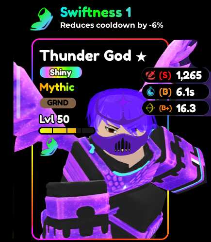 Shiny Thunder God EVO Roblox - Anime Defenders