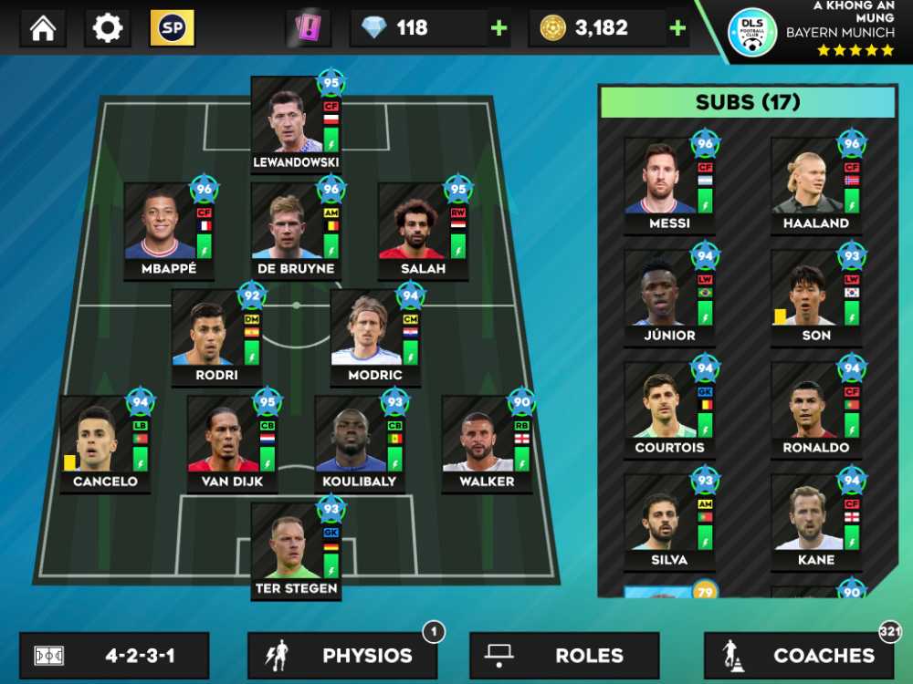 DLS26/2023: All Devices - Lewandowski 95 Mbappe 96 De Bruyne 96