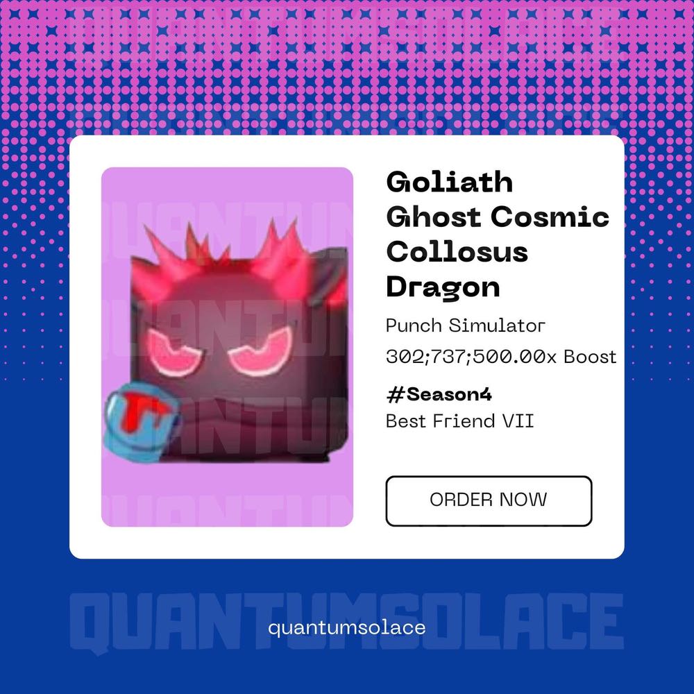 Goliath Ghost Cosmic Collosus Dragon 302M Pet Arm Wrestle Simulator AWS ...